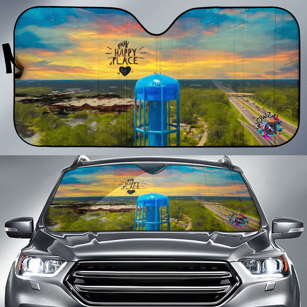 Big Blue Water Tower - Sun Shade – Wowza Wall Art